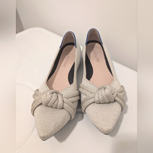 Rothy's | Shoes | Rothys The Knot Point Ii Diamond Metallic Sz 7 | Poshmark
